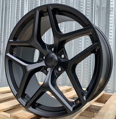 20X9 20x10 5x120 MATT BLACK Staggered Rim Wheels Fits Chevy Camaro RS ...