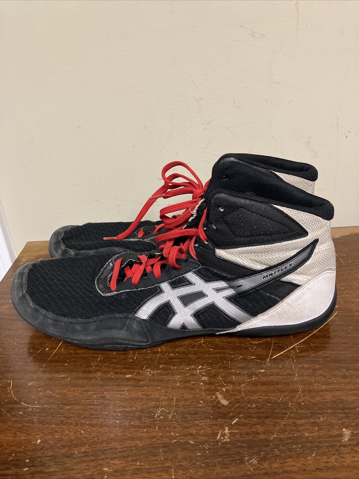 Asics Matflex 6 Black Gray White Men's Wrestling Shoes Size 12.5 Red ...