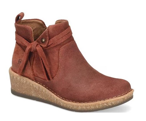 New Born Women’s Vaughn Distressed Wedge Ankle Bootie Size 7.5 Rust | eBay
