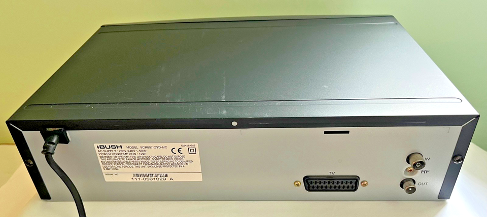 Bush Model VCR807 Video Cassette Recorder / Player. VCR, VHS format ...
