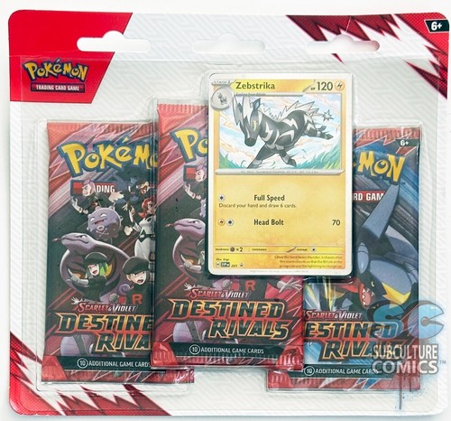 Pokemon TCG SV Destined Rivals 3-Pack Blister Booster Packs Factory ...