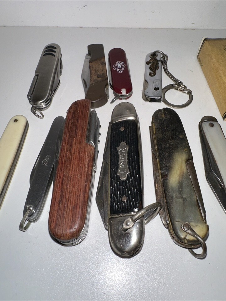 Lot of 13 Vintage Pocket Knives Ulster Edeal Schrade Walden Falcon Nice ...