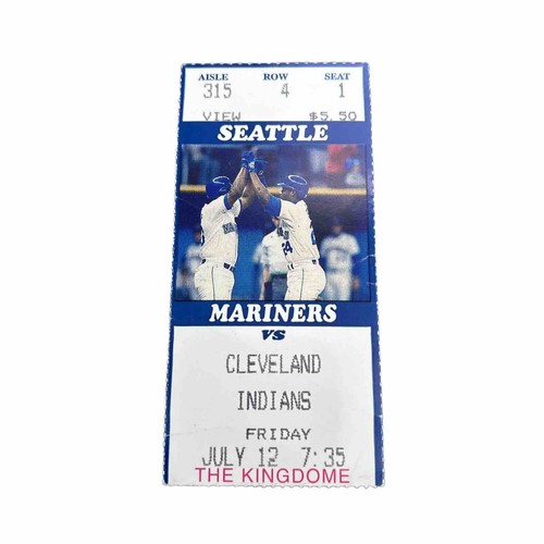 Seattle Mariners Ticket 1991 July 12 vs Indians Randy Johnson Win #31/ ...