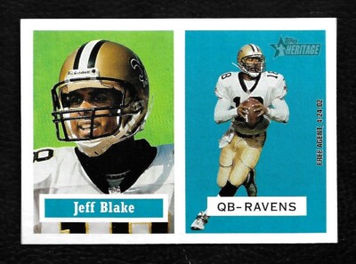 2002 Topps Heritage Football Short Print SP #2 Jeff Blake Baltimore ...