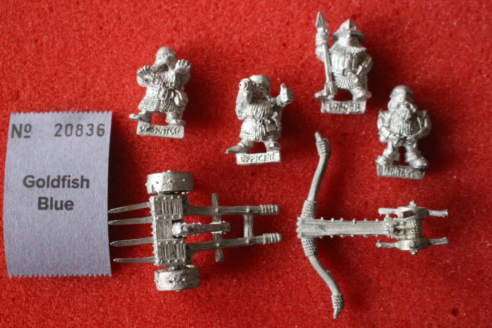 Games Workshop Warhammer Dwarf Bolt Thrower 4 Crew 1987 Citadel Dwarves ...