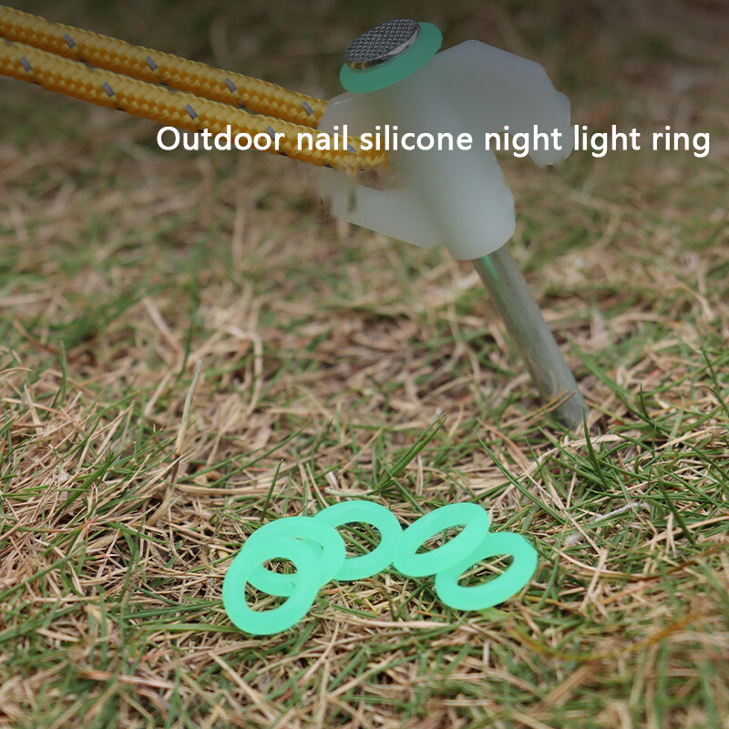 10PCS Outdoor nail night light circle Silicon rubber ring Luminous ring ...