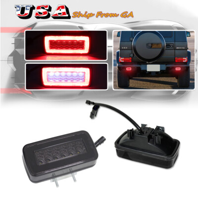 Smoked LED Rear Fog Reverse Lights For Mercedes Benz W463 G500 G550 G55 ...