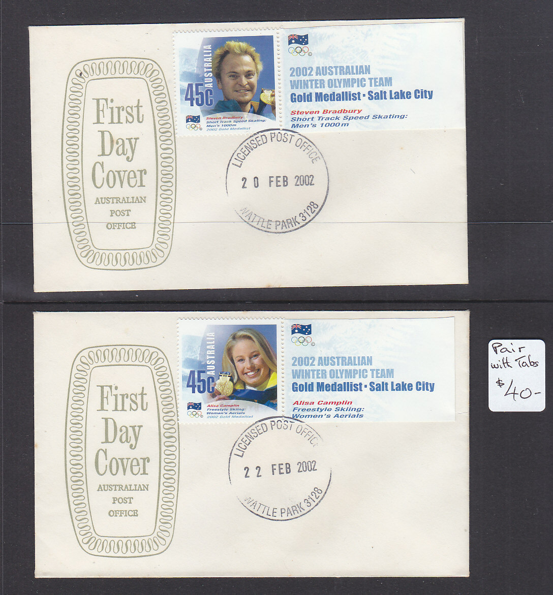 FDCS: 2002 WINTER OLYMPICS SET OF 2 FDCS VERY HARD TO FIND WITH THIS ...