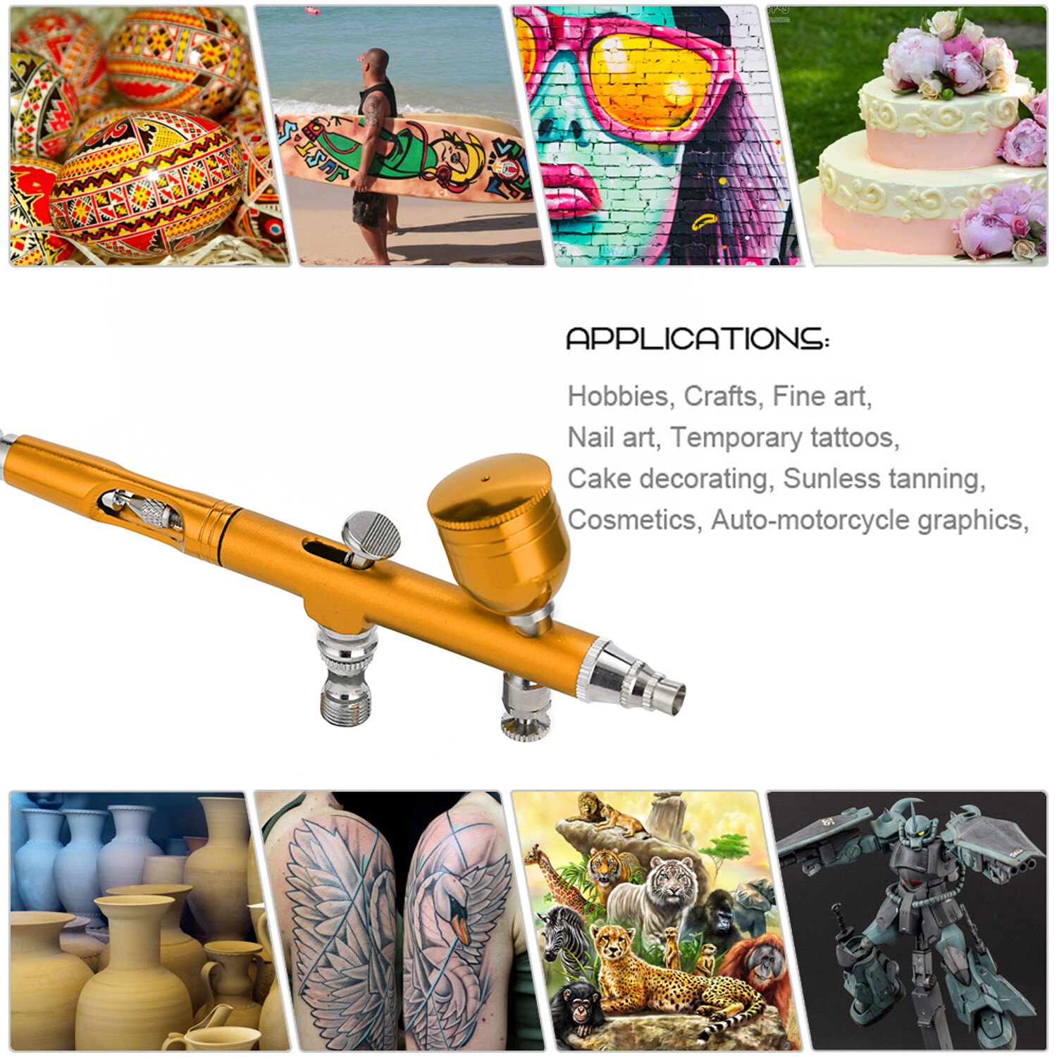 KKMOON Portable Mini Size Spray Pump Pen Air Compressor Set Art ...