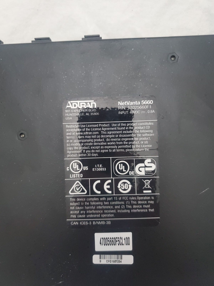 Adtran Netvanta 5660 17025660F1 Gigabit Router | eBay
