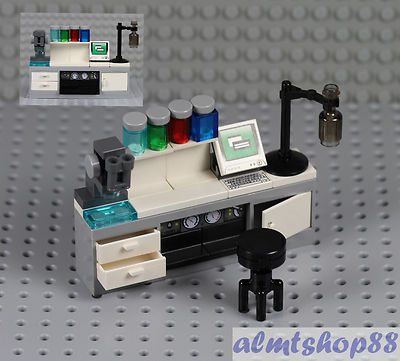 LEGO - Science Lab Desk w/ Microscope & Stool Research Physics ...
