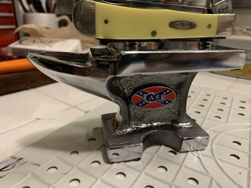 Case XX Gunmetal Horn Anvil Knife Display Magnet Holder 2Lb No Knife | eBay