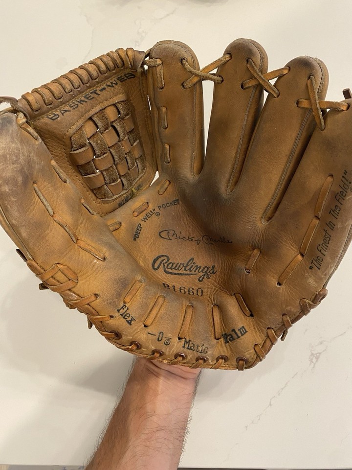RAWLINGS B1660 WING TIP MICKEY MANTLE (RHT) BASEBALL GLOVE HTF | eBay
