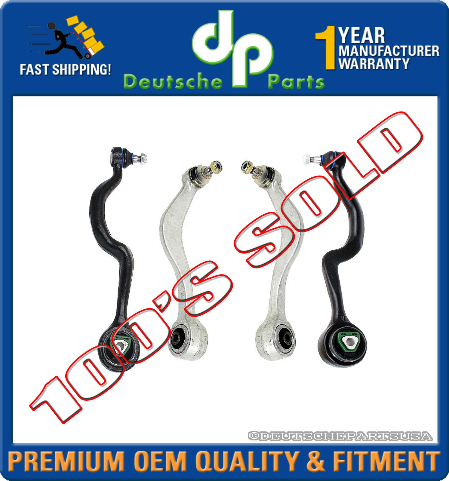 UPPER + LOWER Control Thrust Strut Arm Arms Ball Joint Joints SET 4 for ...