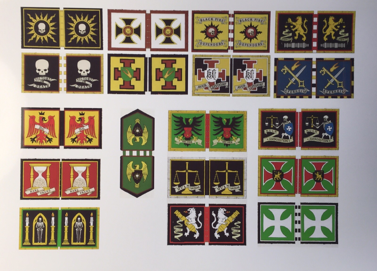 51x 28mm Warhammer Empire Flags Banners As Flat Print Outs Special | eBay