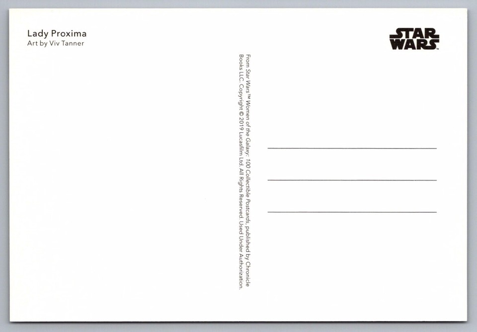 Postcard Lady Proxima Star Wars Women of the Galaxy Artist Viv Tanner ...