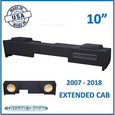 Chevy Silverado Double Cab 2009 10" Dual Sub Box Subwoofer Enclosure | eBay