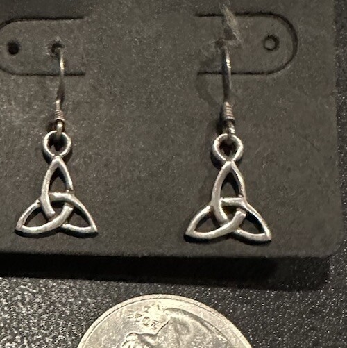 Unusual Sterling Silver 925 Celtic Knot Trifecta Earrings Southwestern ...