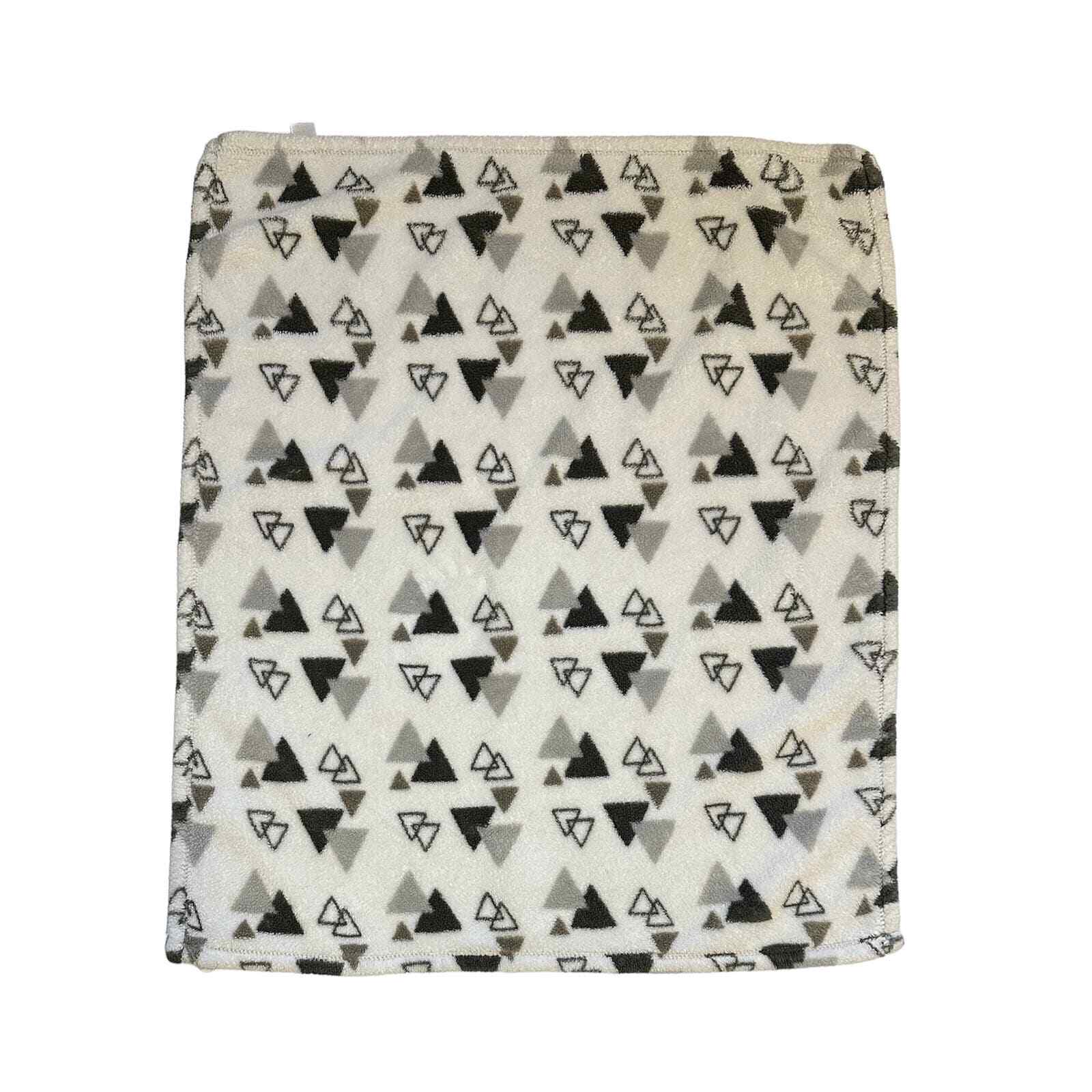 Chick Pea Triangles Geometric Geo Gray White Baby Blanket Security ...
