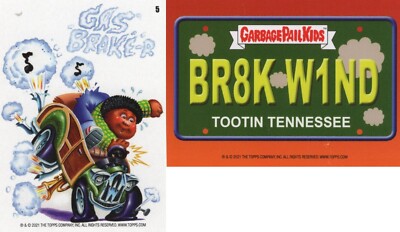 GPK KRASHERS SER2 LICENSE PLATE GAS BRAKE-R CARD 5 2021 TOPPS ON DEMAND ...