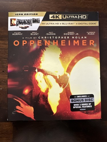 Oppenheimer Icon Edition 4K Ultra HD Blu-ray Digital 3-Disc Walmart ...