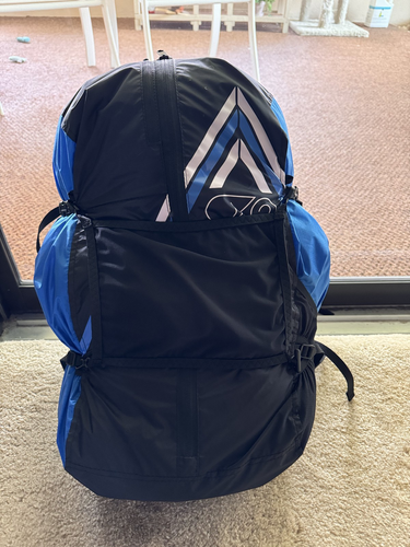 Ozone Rapido R3x 11m Speedflying Canopy white/blue and Ozo 2 Harness ...