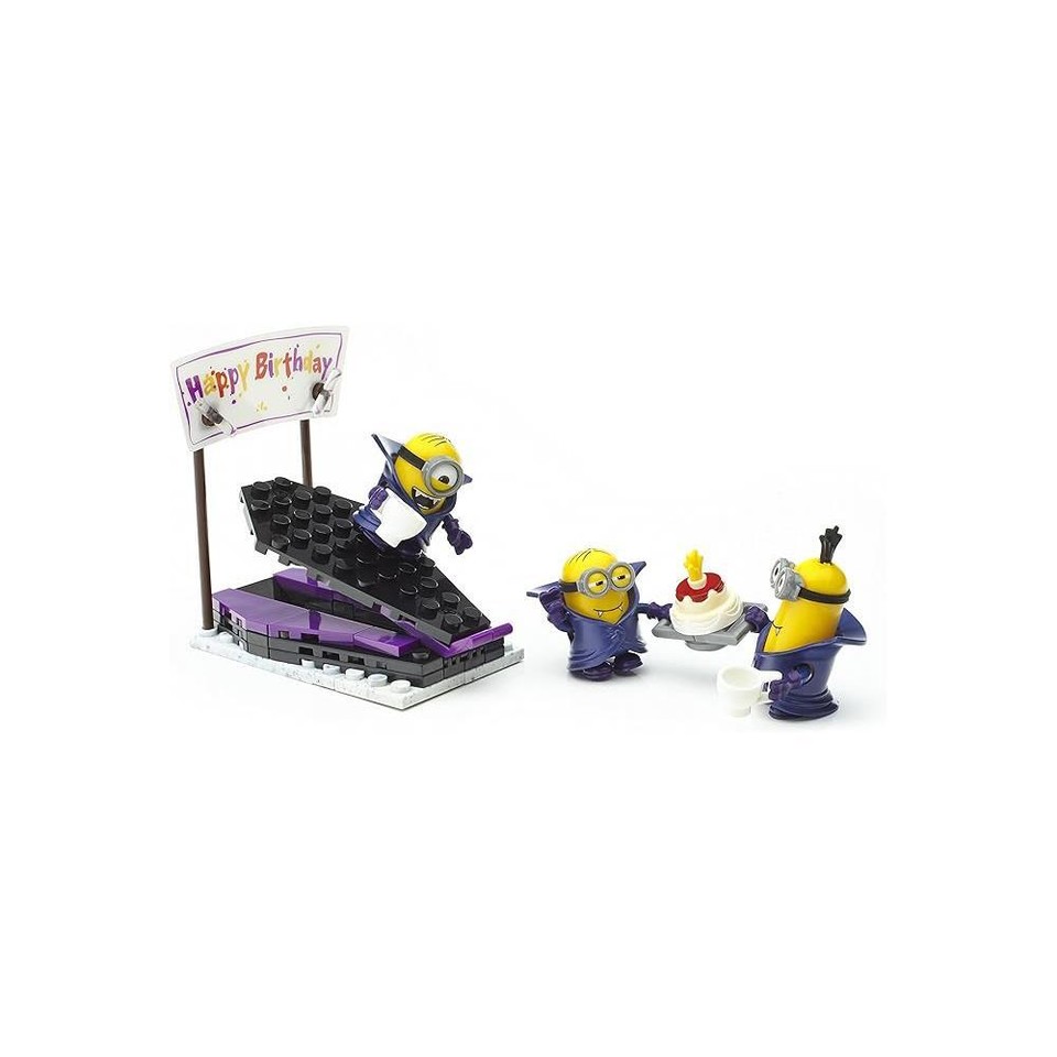 Mega Blocks Minions Toy Set Vampire Birthday Surprise Block Building ...