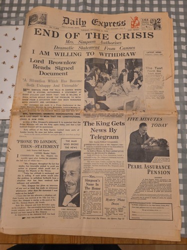 Daily Express December 8th 1936 | eBay UK