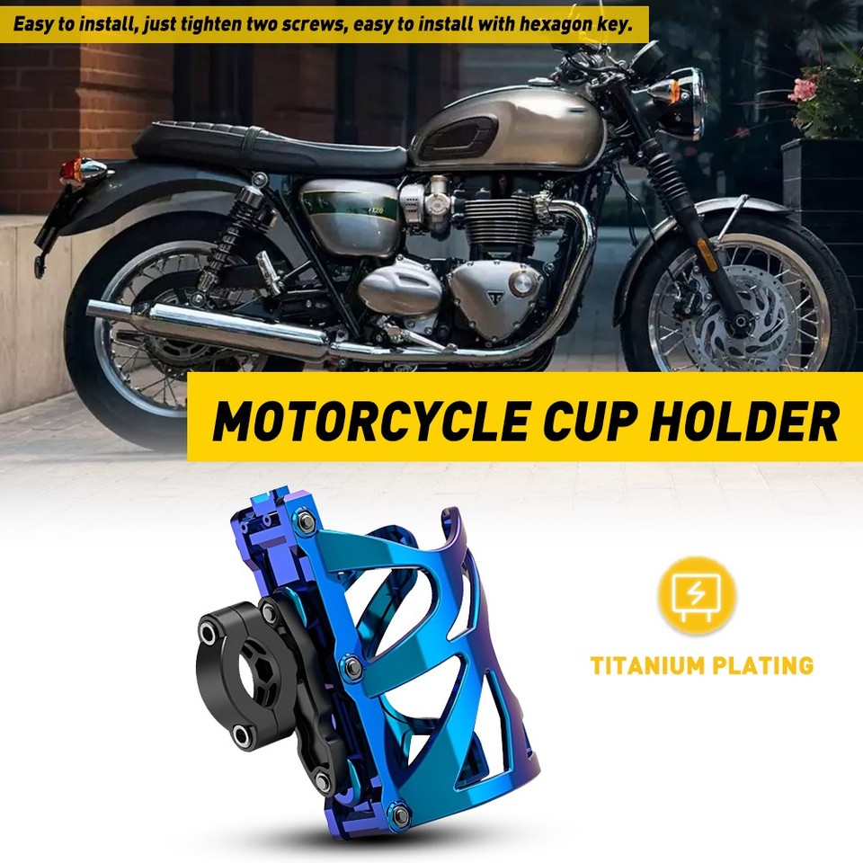 Universal Motorcycle Handlebar Cup Holder For Suzuki, Honda, Yamaha ...