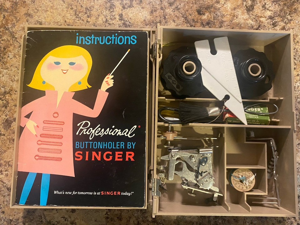 Vintage Singer 500A Rocketeer Slant-O-Matic Sewing Machine WORKING w ...