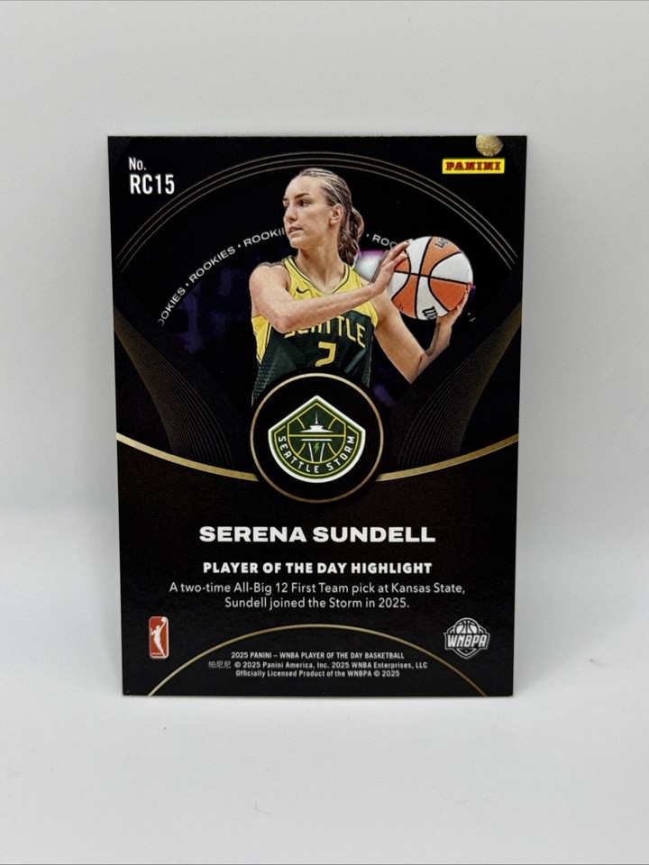 2025 Panini Serena Sundell WNBA Player of the Day Rookie #RC15 Orange ...