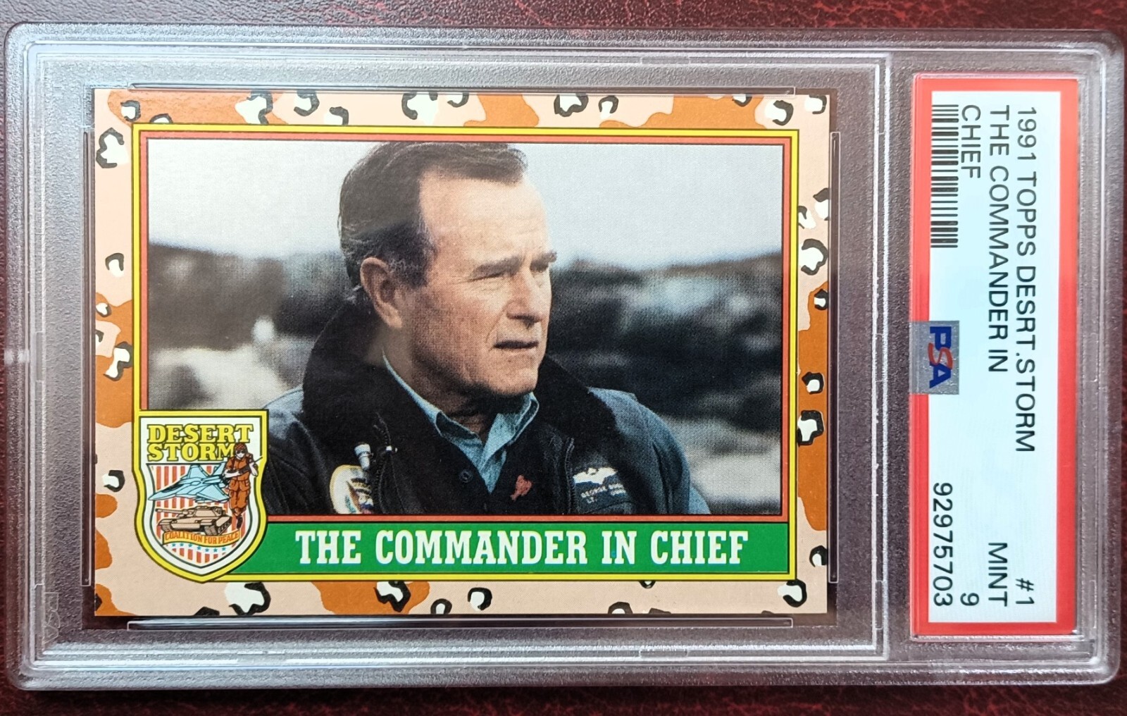 1991 Topps Desert Storm George Bush Commander in Chief #1 Mint PSA 9 | eBay