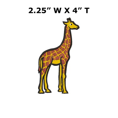 Giraffe Zoo Animals Embroidered Patch Iron-On / Sew-On Kids Children ...