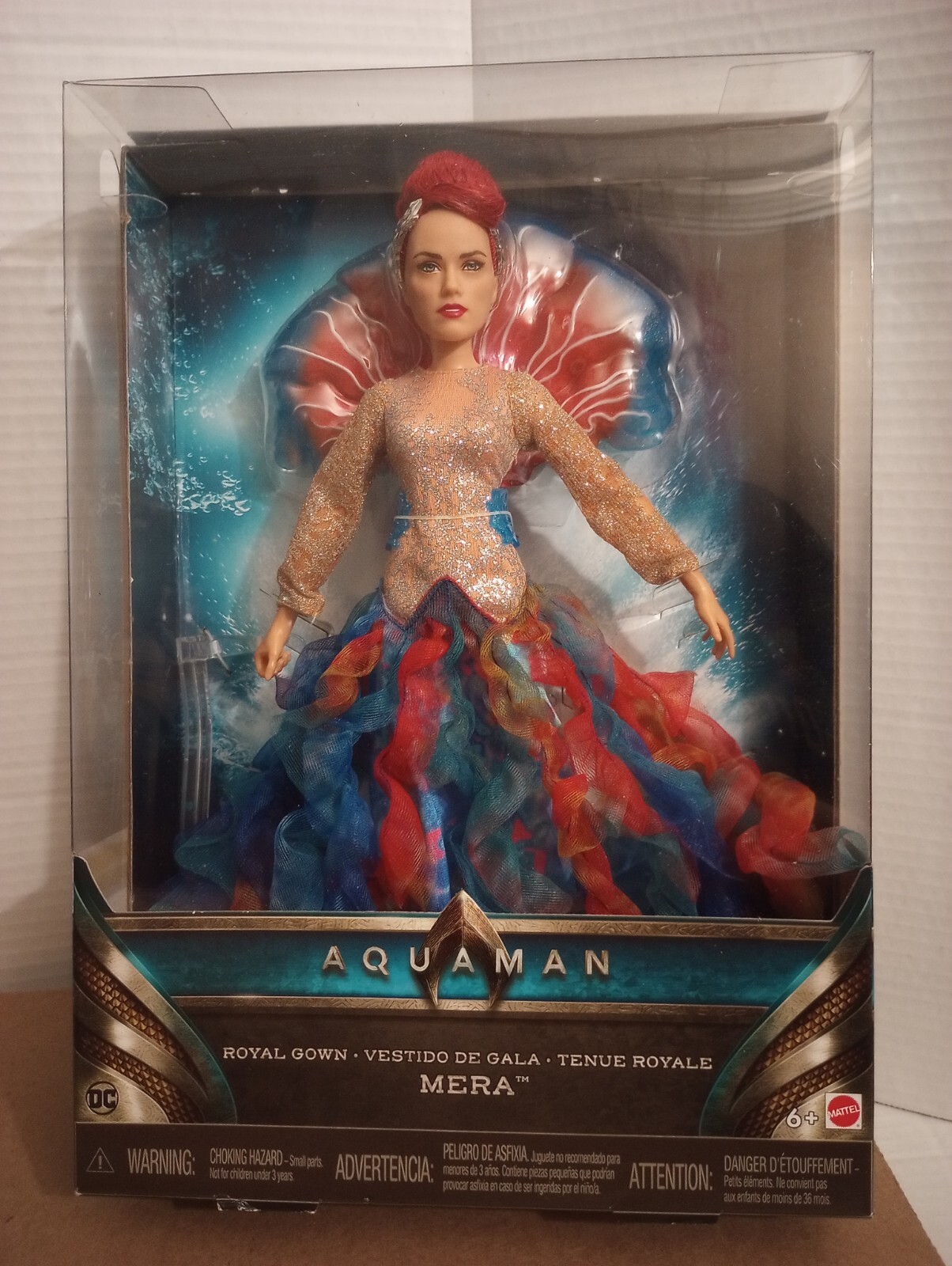 2018 Barbie DC Comics Aquaman MERA Royal Gown Doll BRAND NEW ...