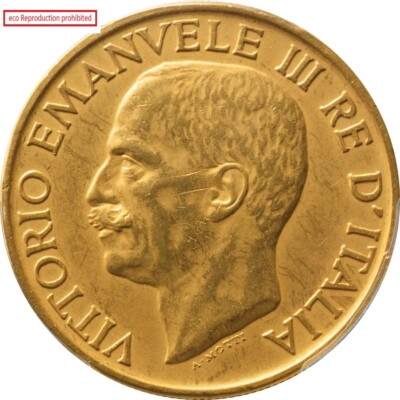 Italian Fascist Regime First Anniversary 100 Lira Gold Coin 1923 PCGS ...