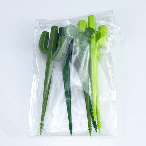 6 Pcs Mini Cactus Food Pick Kid Food Fruit Fork Bento Box Decor ...