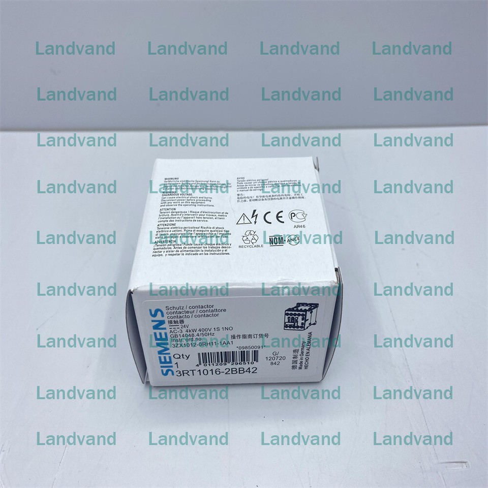 New Siemens Contactor Non-Reversing 24VDC Coil 9A 3-Pole 3RT1016-2BB42 ...