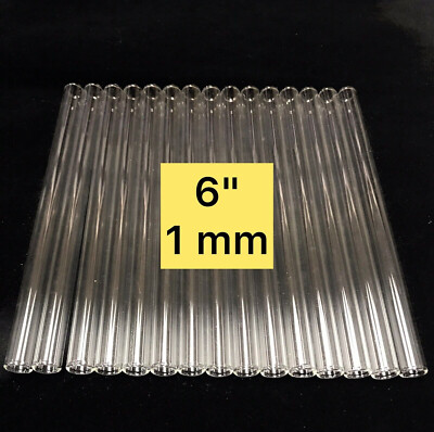 6" Long Glass Blowing Tubes 10mm OD 8mm ID Tubing 1mm Wall choose ...