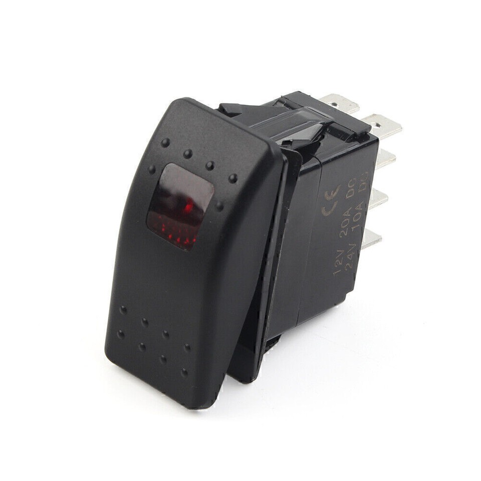 Onan Cummins 308-1038 RV Generator Rocker Start Stop Switch Red lens ...