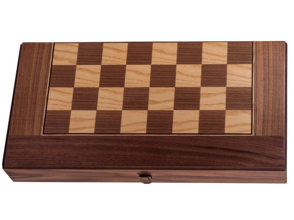 Handmade walnut wooden Turkish Backgammon, Chess, and Checkers Board ...