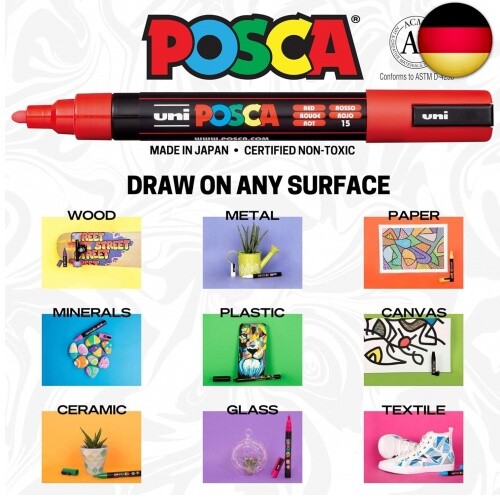 Posca Malen Markierungsstift Festgelegt 12 - Pc - 1m | eBay