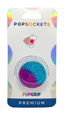 PopSockets Premium Shimmer Blue Purple Glitter Swap Top Pop Socket ...