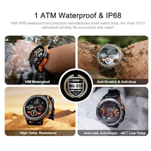 Smart Watch for Men Women (Answer/Make Calls), 35 Days Long Battery ...