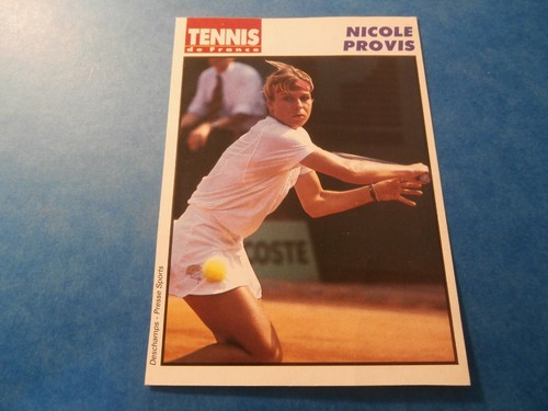 NICOLE PROVIS, RARE TENNIS 1992 ROOKIE CARD MAGAZINE TENNIS DE FRANCE ...