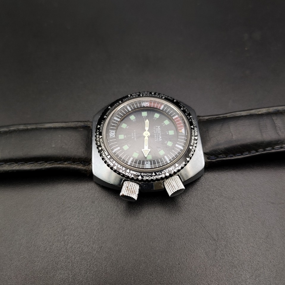 Mortima "Mayerling" Gmt Orologio Vintage Watch - Double Crown - Cal ...