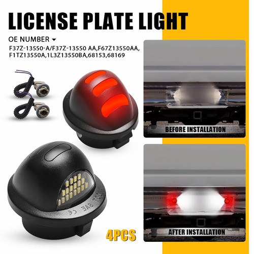 For Ford F150 F250 F350 LED License Plate Light with Wiring harness ...