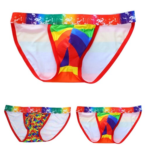 Breathable Men Brief Underwear with 3D Digital For Rainbow Print and ...