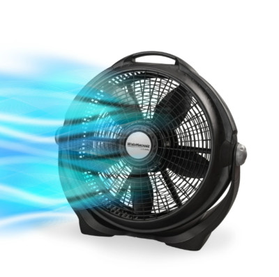 Lasko Wind Machine 20" 3-Speed Air Circulator Floor Fan, Black, A20302 ...