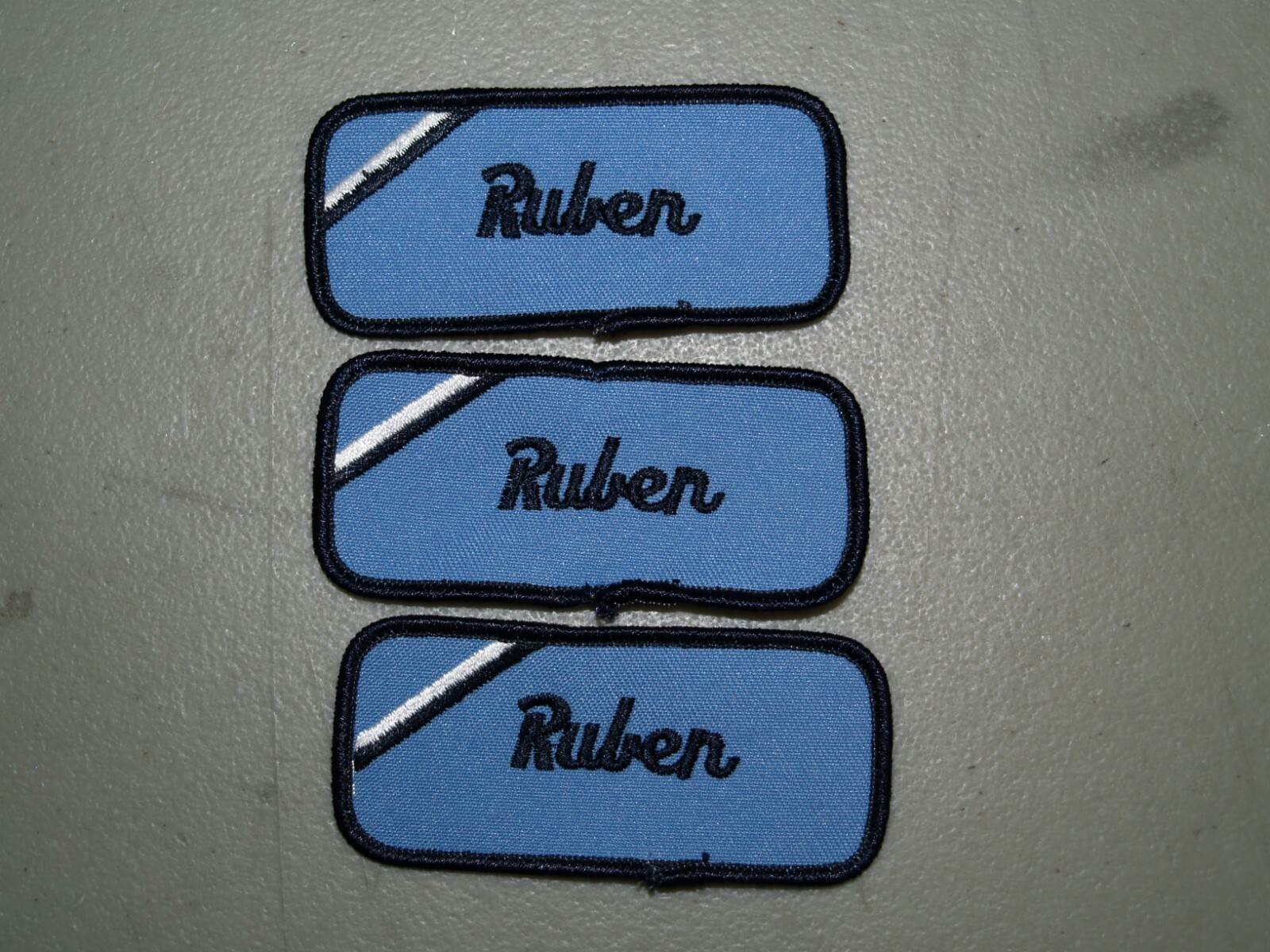 (3) Ruben Embroidered Name Tag-Patch Sew on/ Iron on | eBay
