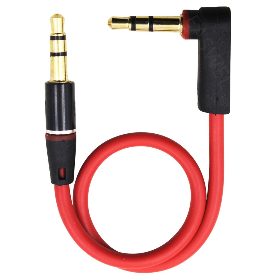 10cm Short Right Angle 3.5mm Male Jack to Jack Aux Male Stereo Audio ...